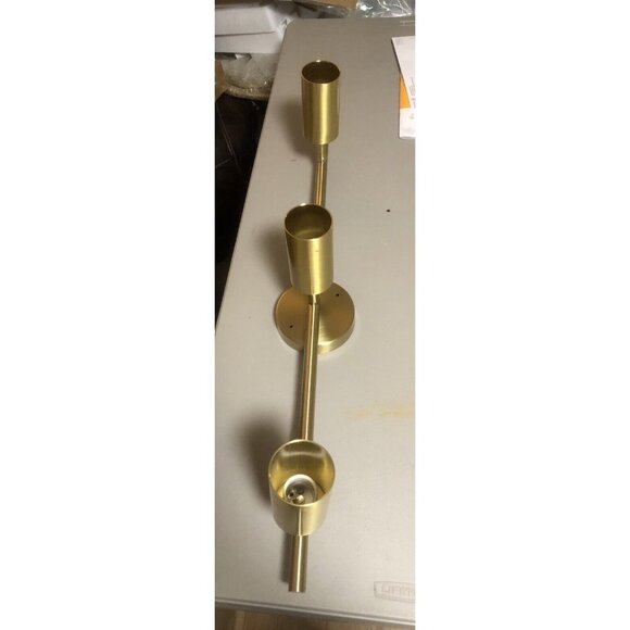 KCO Lighting | Other | Kco Lighting Adjustable Track Lighting Fixture Brushed Brass 3light Gold ...